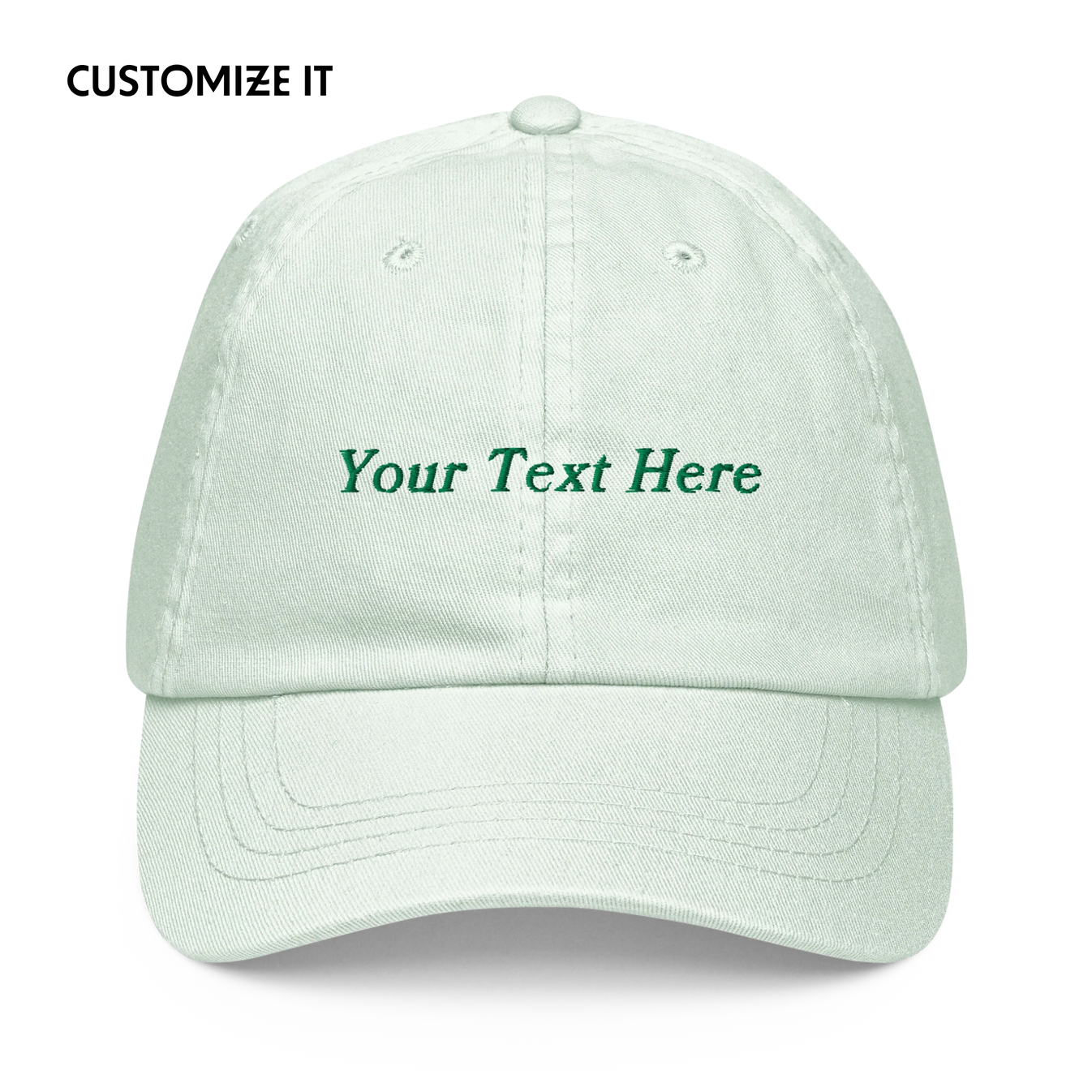 CUSTOM Your Text Embroidered Pastel Baseball Cap – girlgangshop