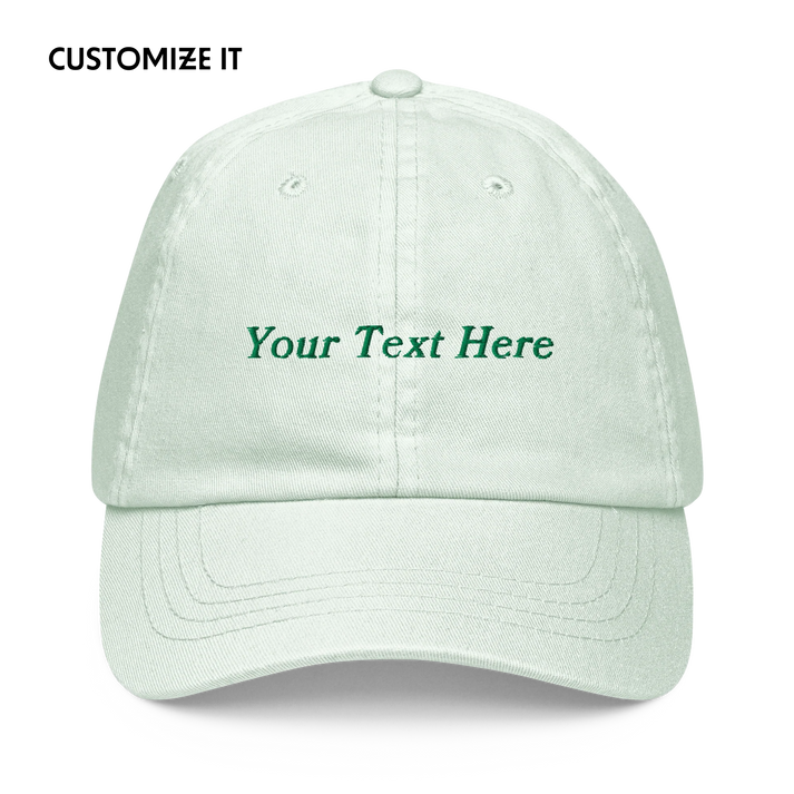 CUSTOM Your Text Embroidered Pastel Baseball Cap – girlgangshop