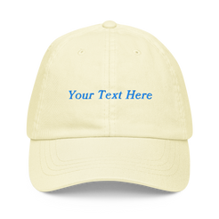 CUSTOM Your Text Embroidered Pastel Baseball Cap – girlgangshop