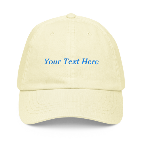 CUSTOM Your Text Embroidered Pastel Baseball Cap – girlgangshop