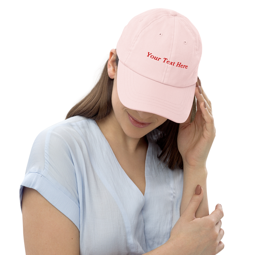 CUSTOM Your Text Embroidered Pastel Baseball Cap – girlgangshop